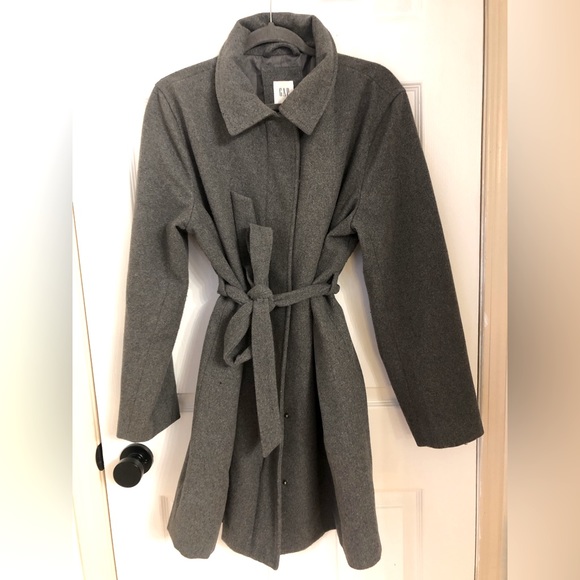 GAP | Jackets & Coats | Gap Maternity Wool Blend Size Xl Waisttie Coat ...
